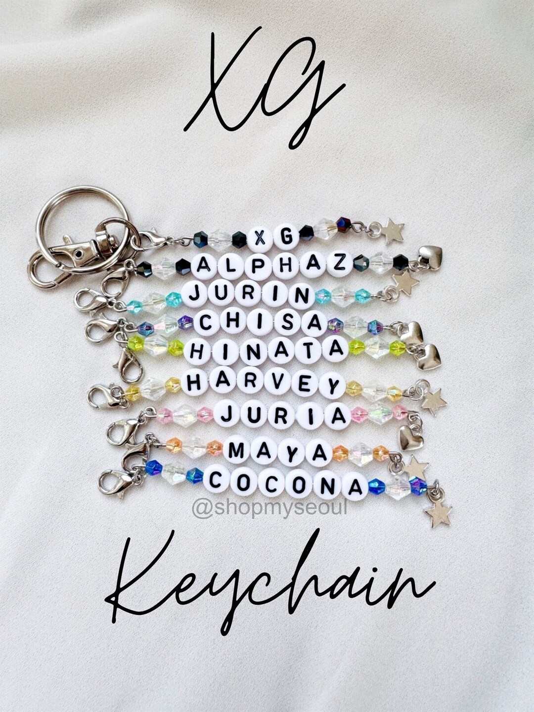 Customized XG Fanmade Bias Beaded Keychains - Etsy