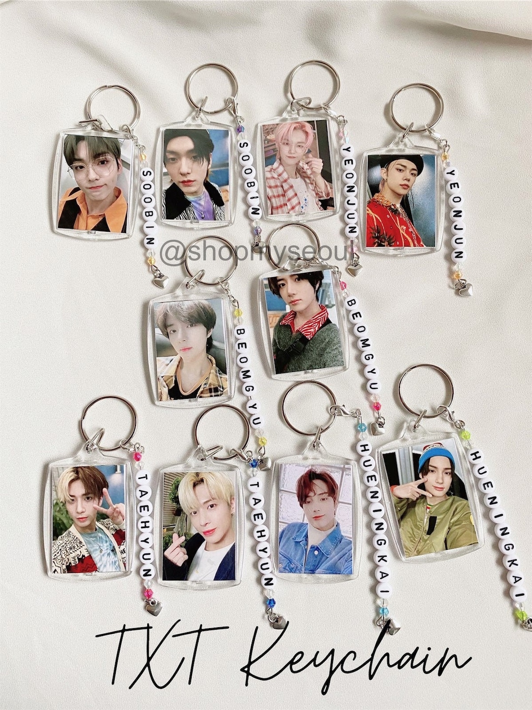 TXT Keychain With Photo Frame - Etsy