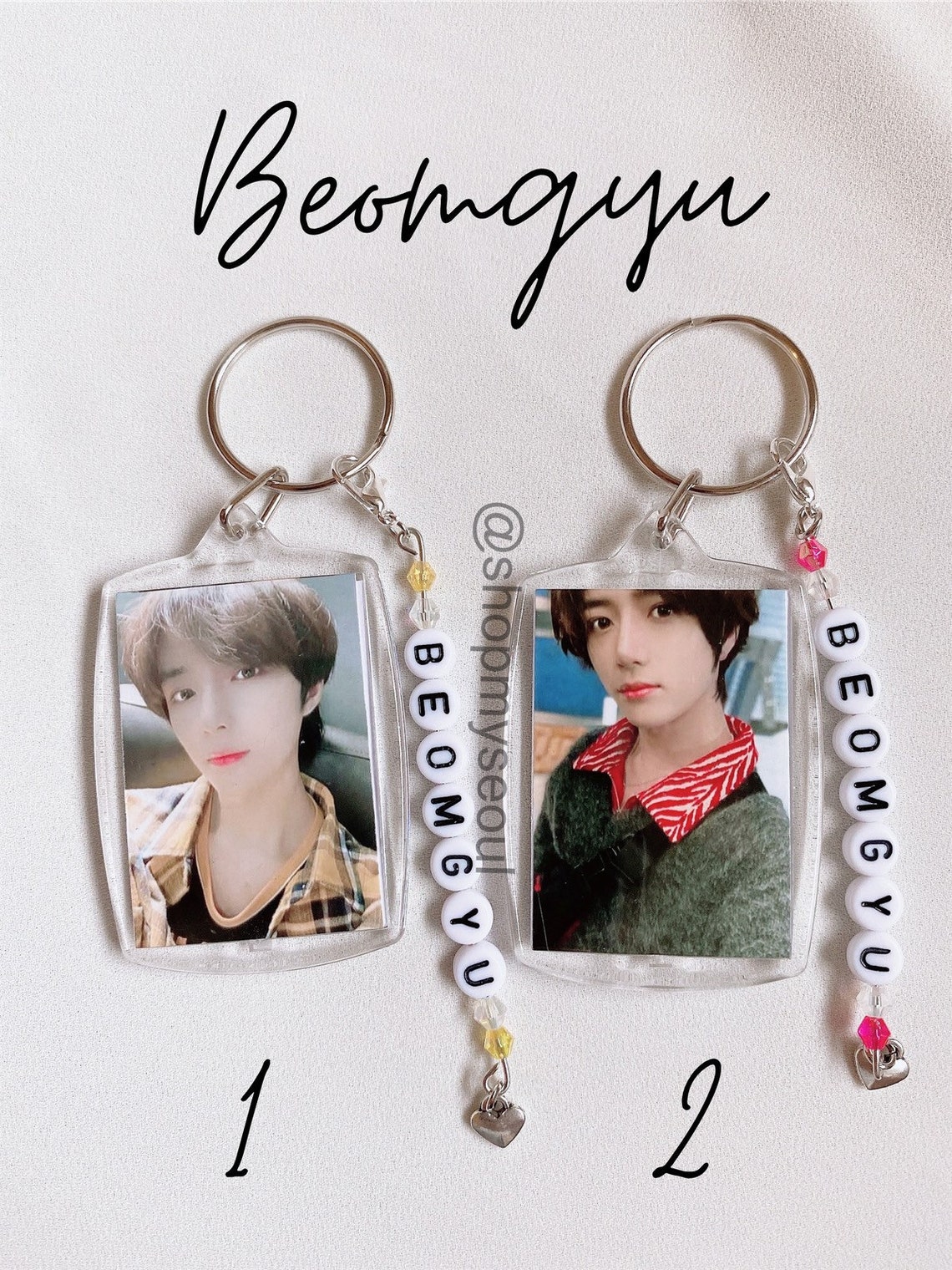 TXT Keychain With Photo Frame | Etsy