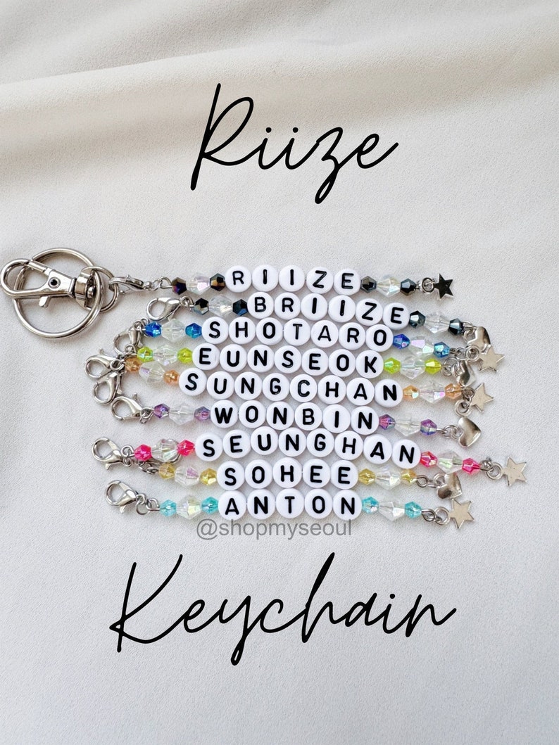 RIIZE Custom Bias Beaded Keychain - Etsy