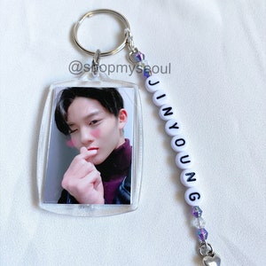 CIX Beaded KPOP Keychains With Photo for Backpacks, Purses, Keys ...