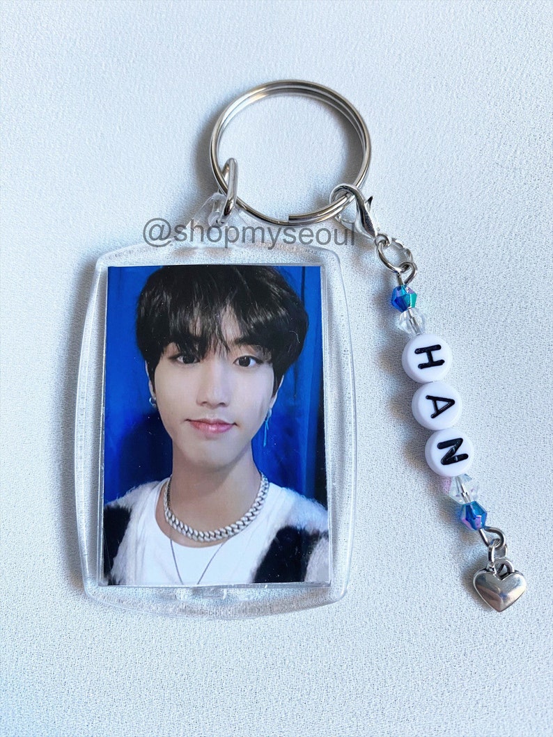 STRAY KIDS Beaded Keychain With Photo - Etsy