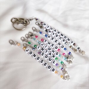 Custom P1HARMONY Bias Fanmade Beaded Keychain - Etsy