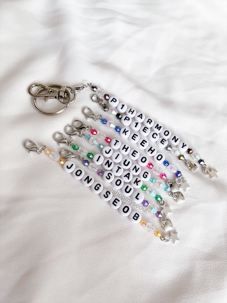 Custom P1HARMONY Bias Fanmade Beaded Keychain - Etsy