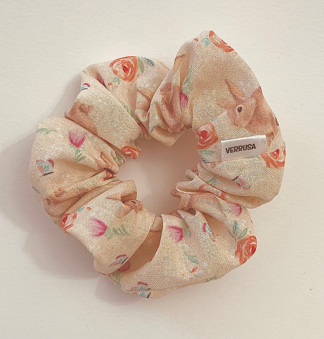 Rabbit & Roses Easter Scrunchy Bunnies and Roses Scrunchie Mom Girls ...