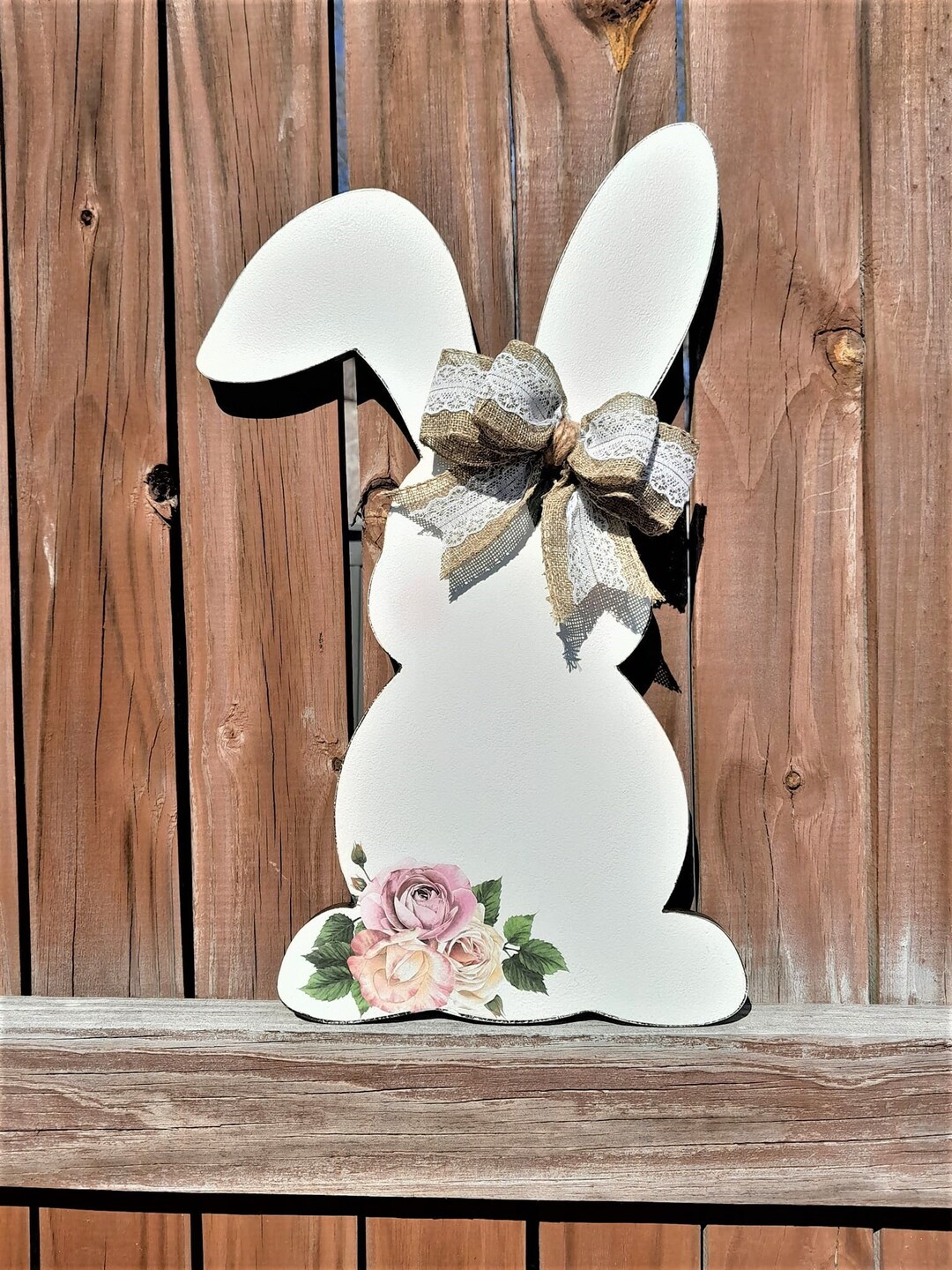 Wood Bunny Door Hangers Farmhouse Door Signs Easter Bunny - Etsy