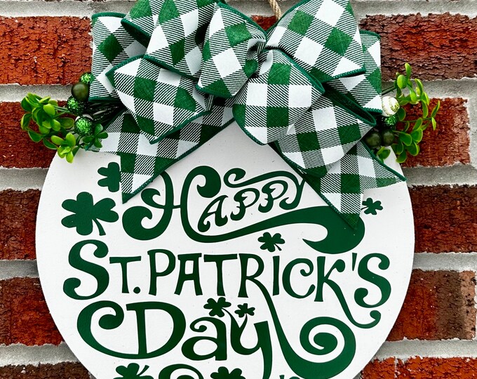 St. Patrick's Day Sign St. Patricks Day Wreath St. Patrick's Day Door ...