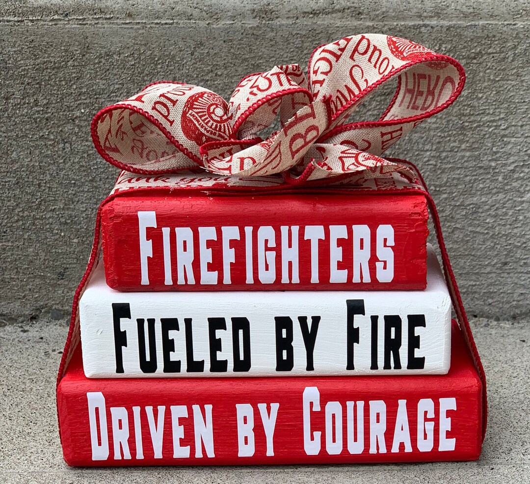 Firefighter Stacker Blocks Fueled by Fire Driven by Courage - Etsy