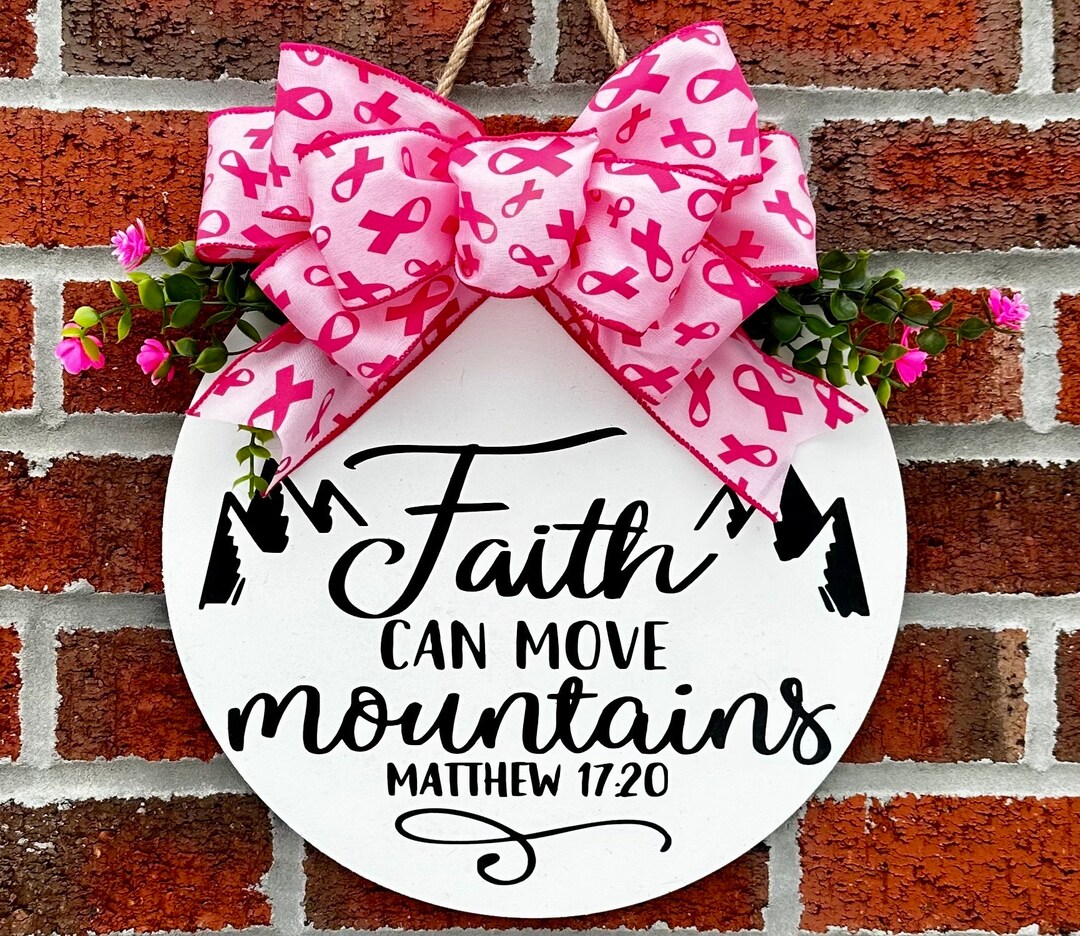Faith Can Move Mountains Door Sign, Christian Door Sign - Etsy