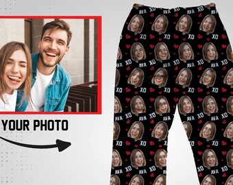 Face Pants, Custom Photo Pajama Pants, Dog Face Pants, Pet Face Pants ...
