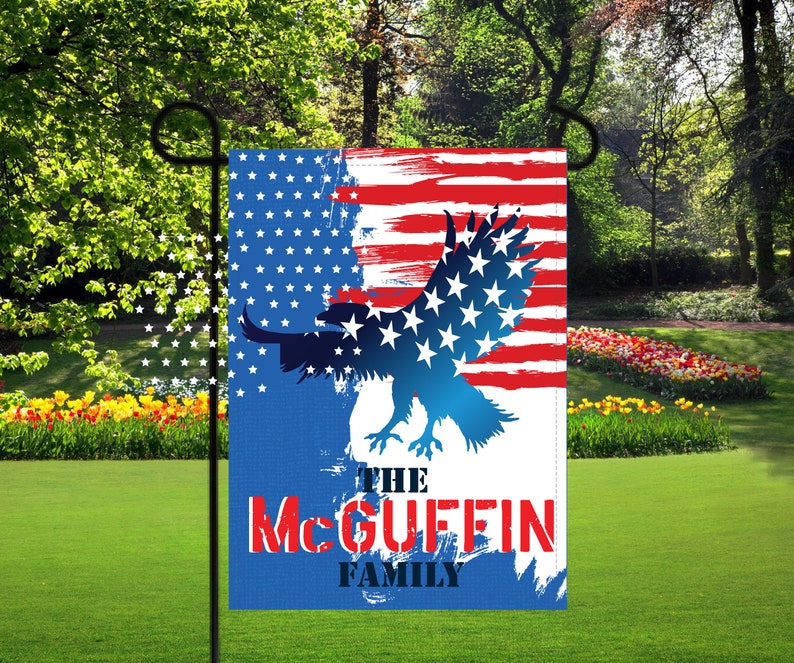 American the Great Lawn Flags, 4th of July Garden Flag, Bald Eagle ...
