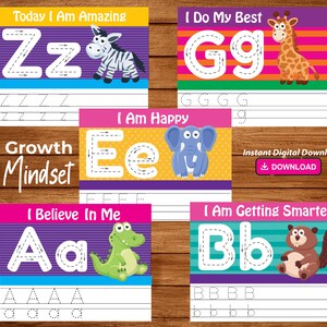 Alphabet Tracing Printable, Alphabet Mats, Writing Practice, Pre-k-2 ...