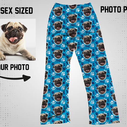 Dog Bones Photo Pants Custom Photo Pajama Pants Kids Face | Etsy