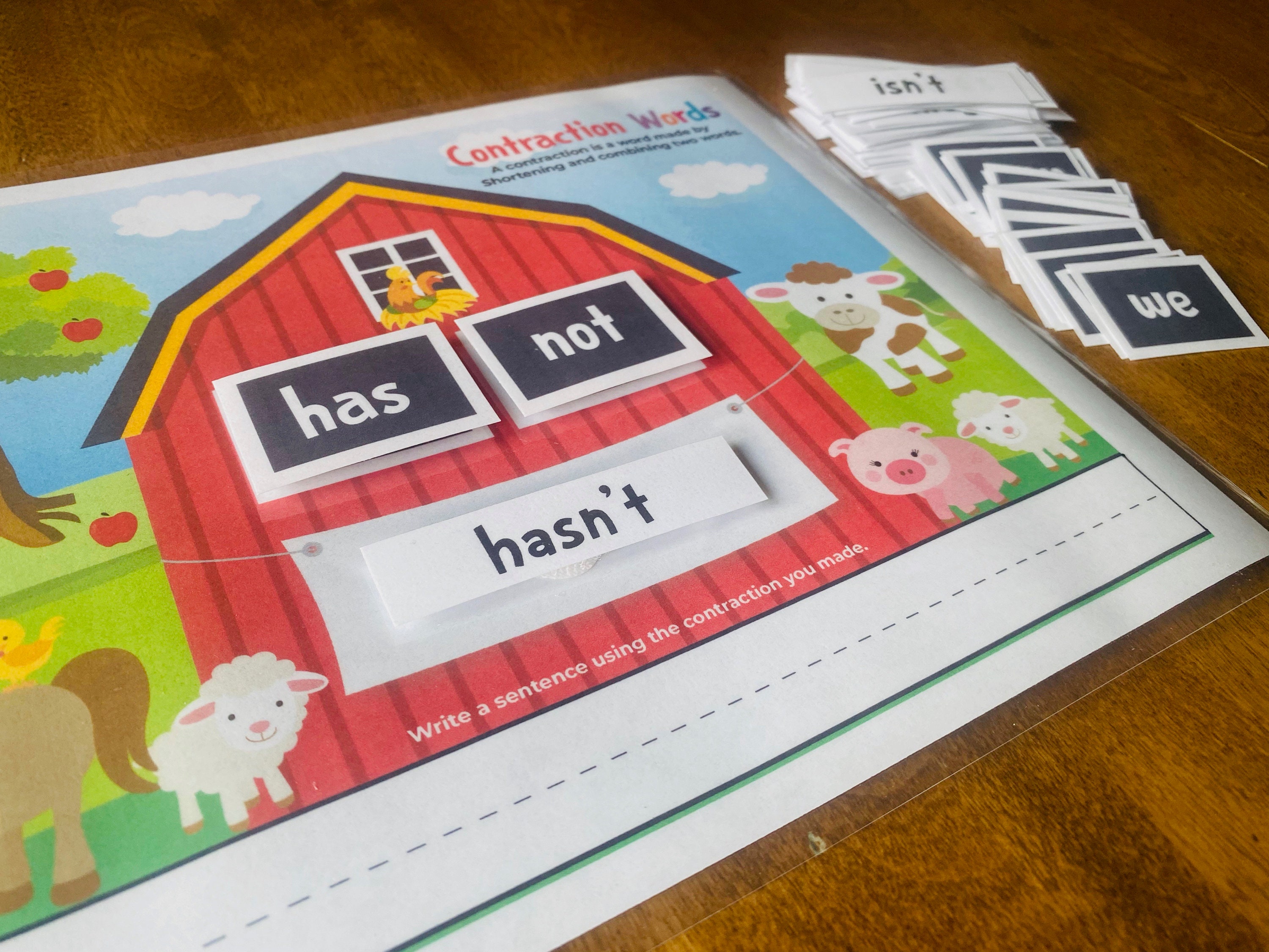 Contraction Activity, Learning to Read, Spelling Practice, Printable ...