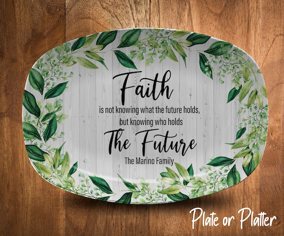 Religious Plate or Platter, Personalized Faith & Love Serving Plate ...