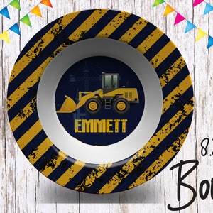 Construction Plate Set/construction Dinnerware/custom Kids Tableware ...