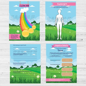 Self-esteem Workbook, Rainbow Girls Diary, Activity Printouts, Express ...