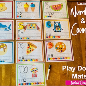 Math Clay Mats, Numbers Play Mats, Homeschool Activities, Writing ...