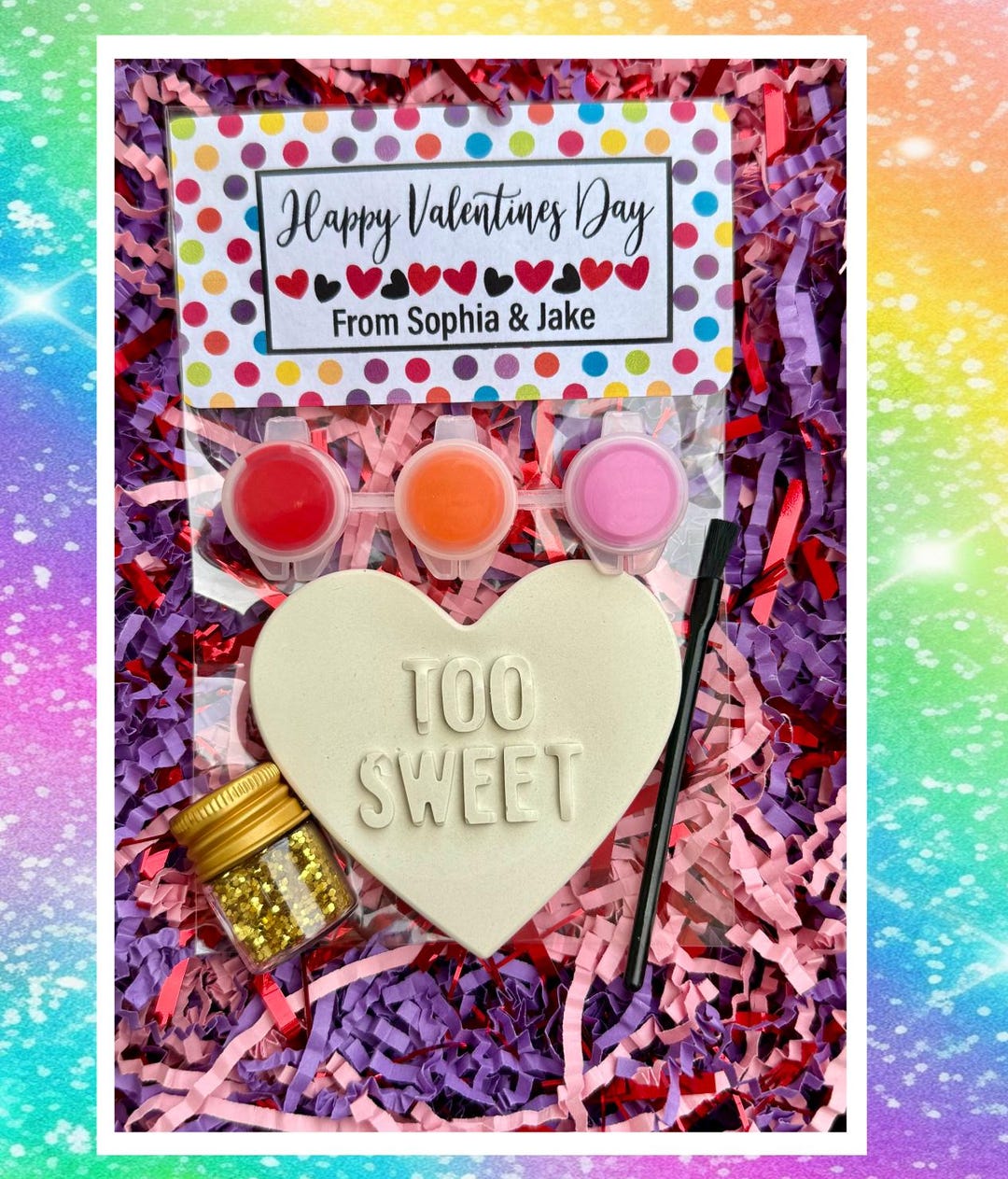 Valentines Day Paint Kit Class Favor/valentines Party Gift Favor ...