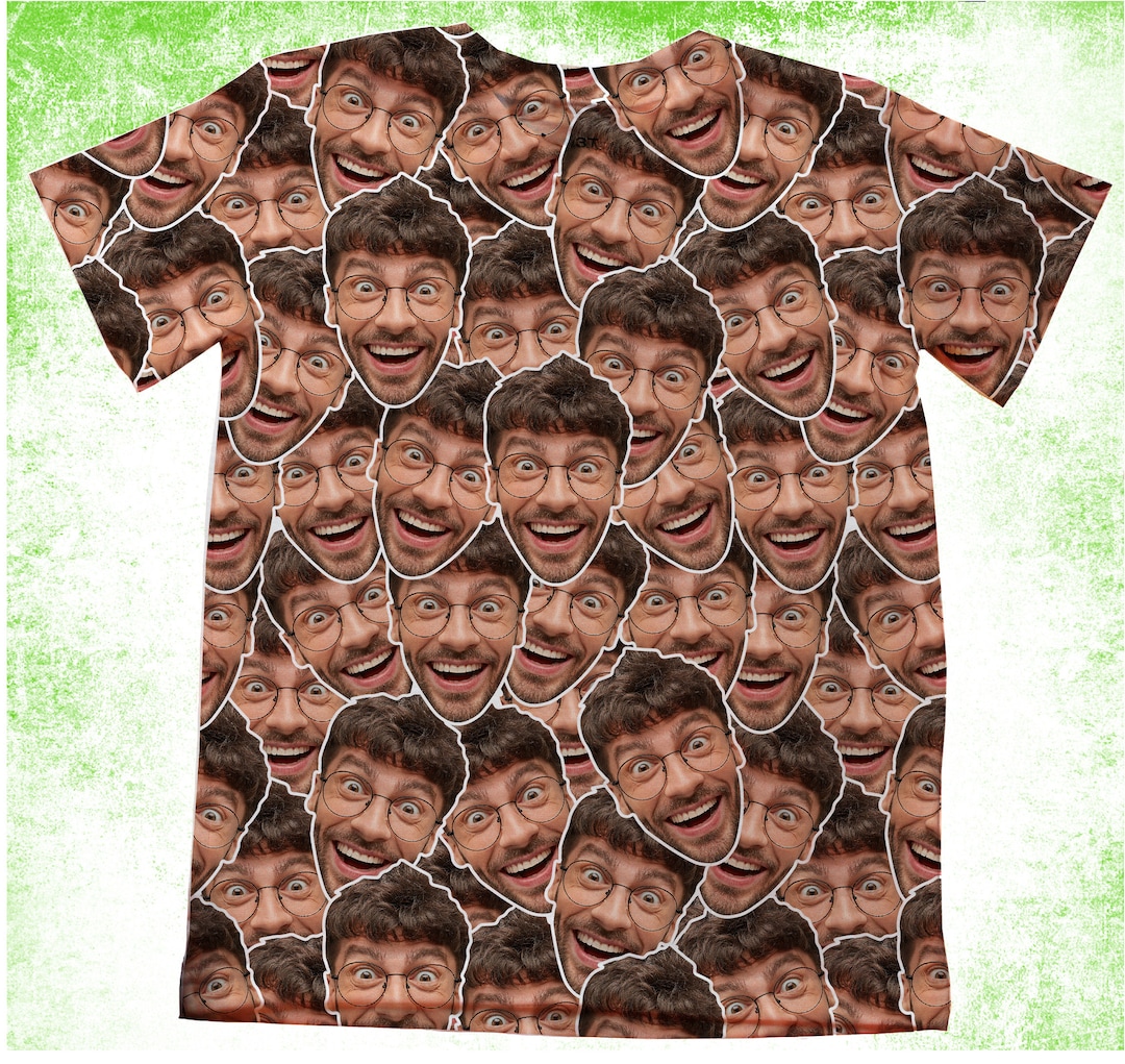 Your Face T-shirt, Face Collage T-shirts, Human or Pet Face T-shirt ...