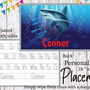 Shark Children's Plates, Personalized Plate, Bowl, Mug & Placemat ...
