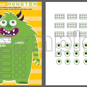 Math Counting Activity, Printable Kids Place Value Math Game, Count by ...