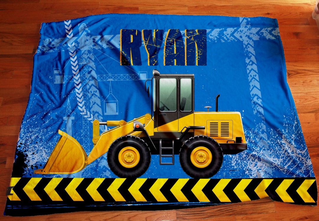 Personalized Construction Blankets, Personalized Dump Truck Blanket ...