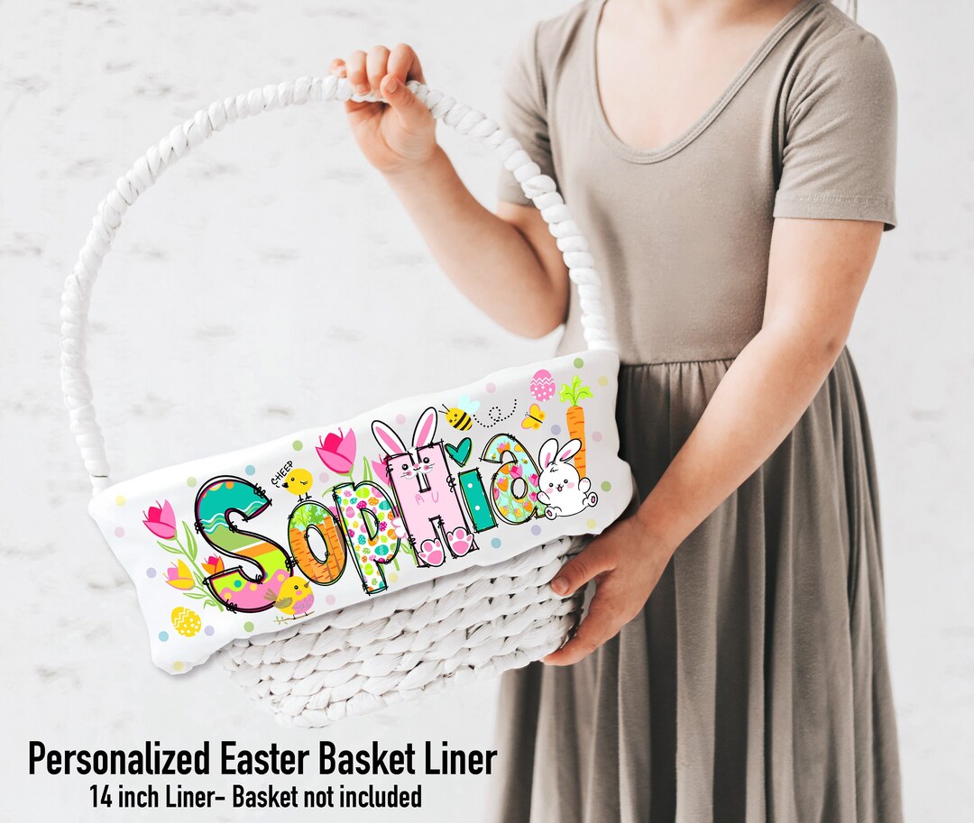 Personalized Name Easter Basket Liner/customized Easter Basket Liner ...