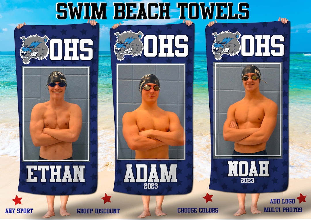 Swim Team Beach Towel/cheer/dance/baseball/swim Team Beach Towel/any ...