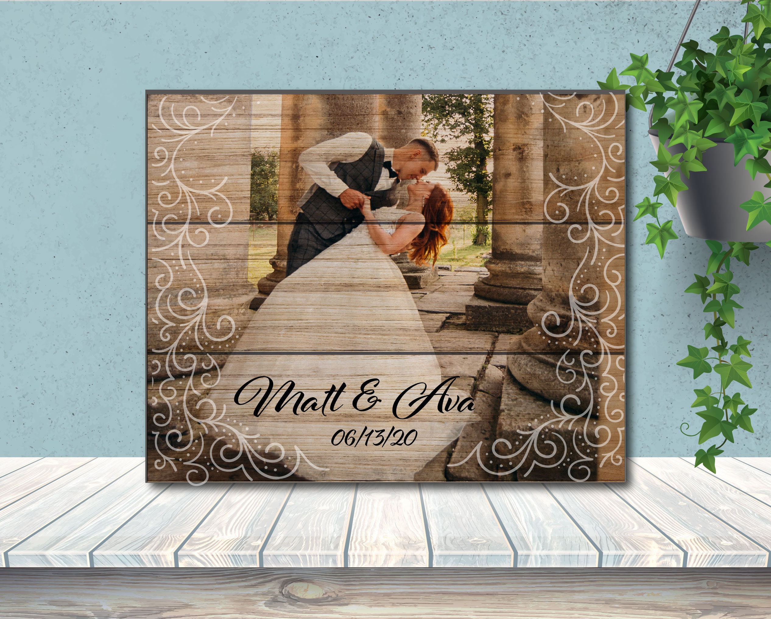 12x16 Photo on Wood, Wedding Photo Pallet, Picture on Wood, Prints on ...