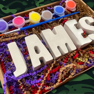 Paint Your Own Name Kit/ceramic Painting Craft for Kids/personalized ...