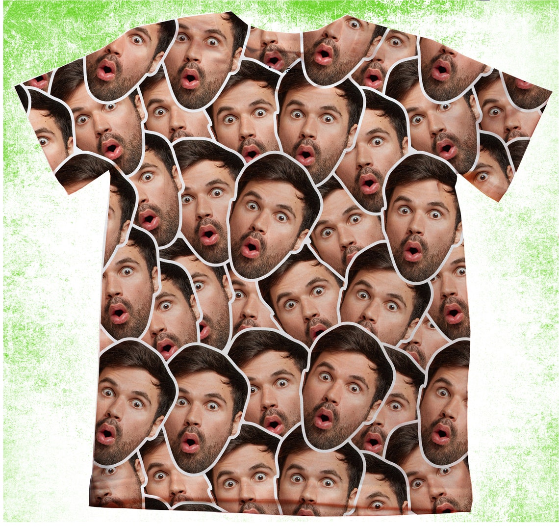 Your Face T-shirt, Face Collage T-shirts, Human or Pet Face T-shirt ...