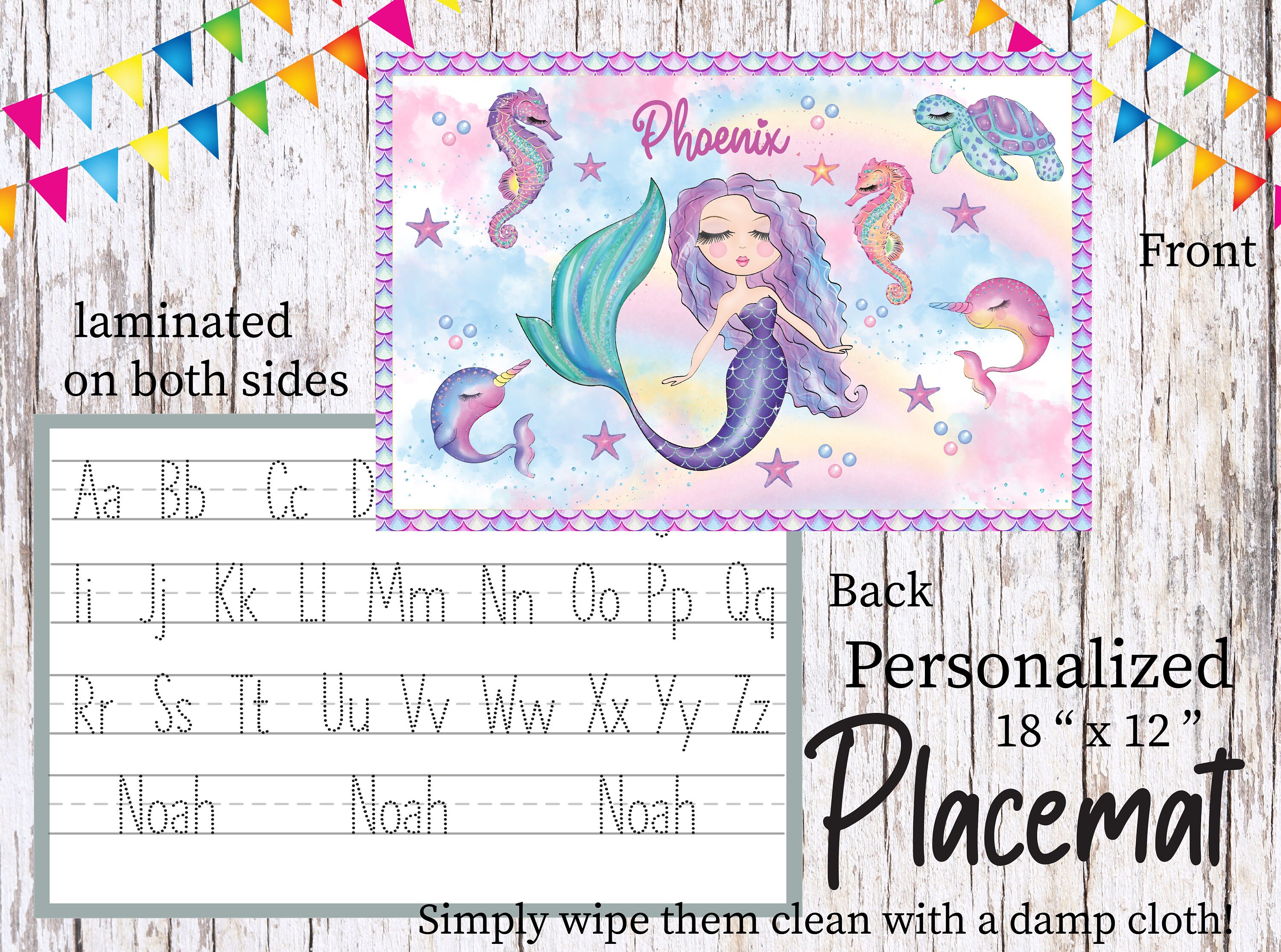 Personalized Mermaid Plate/custom Plate for Kids/ Mermaid Dinnerware ...