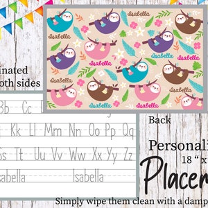 Personalized Sloth Plate/custom Plate for Kids/ Sloth Dinnerware/custom ...