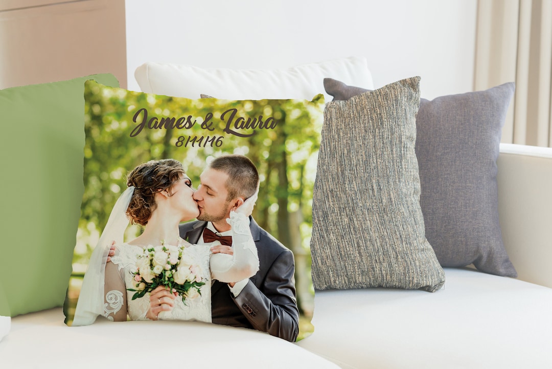 Personalized Photo Pillow, Wedding Gifts, Photo Pillow Throw, Bridal ...