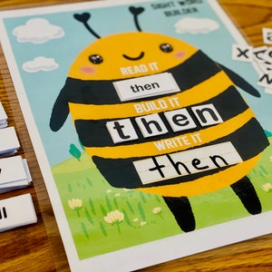 Bee Sight Word Builder, Sight Word Practice, Reading Game Printable ...