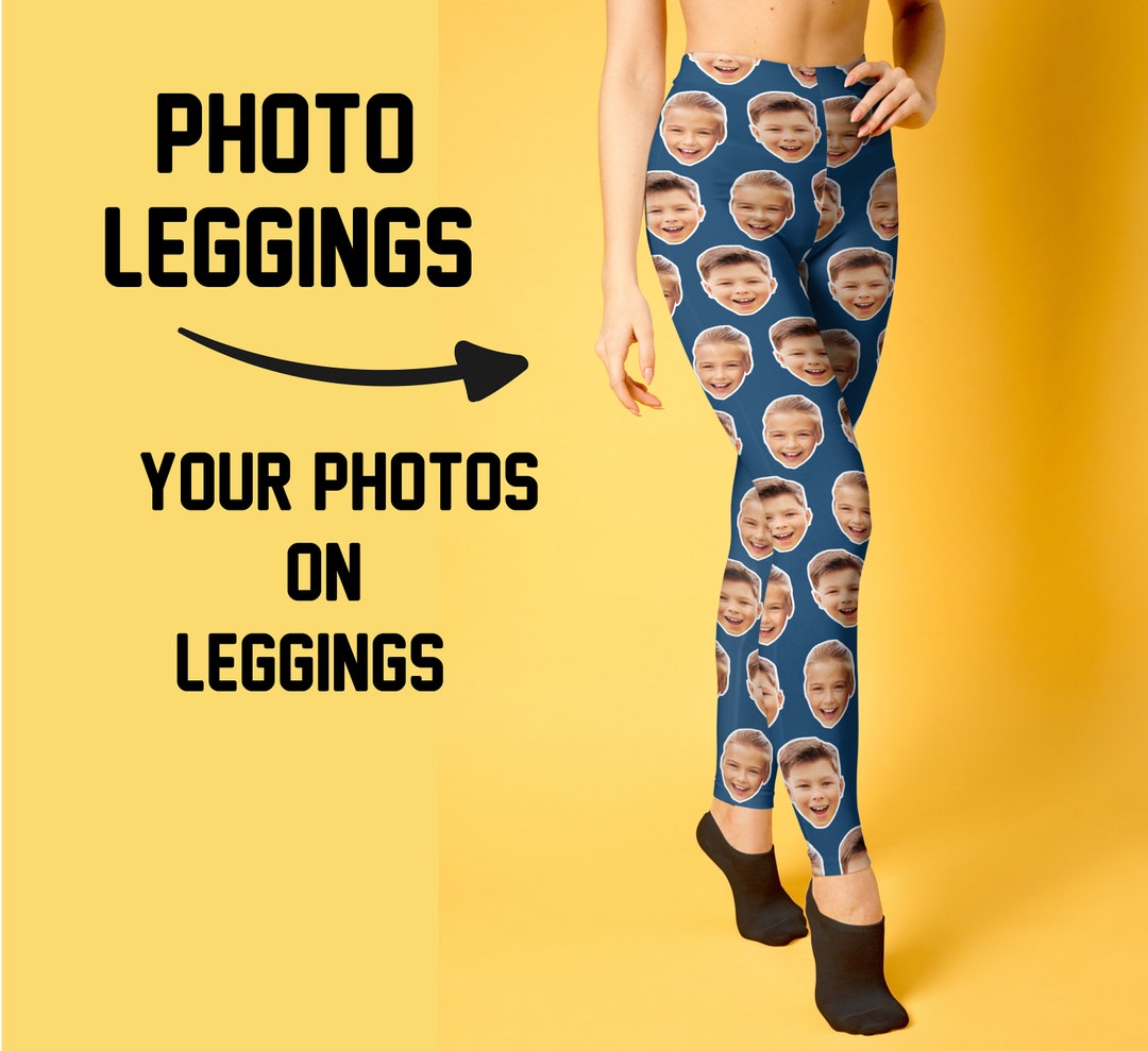 Human Face Leggings, Custom Photo Leggings, Personalized Kids Face ...