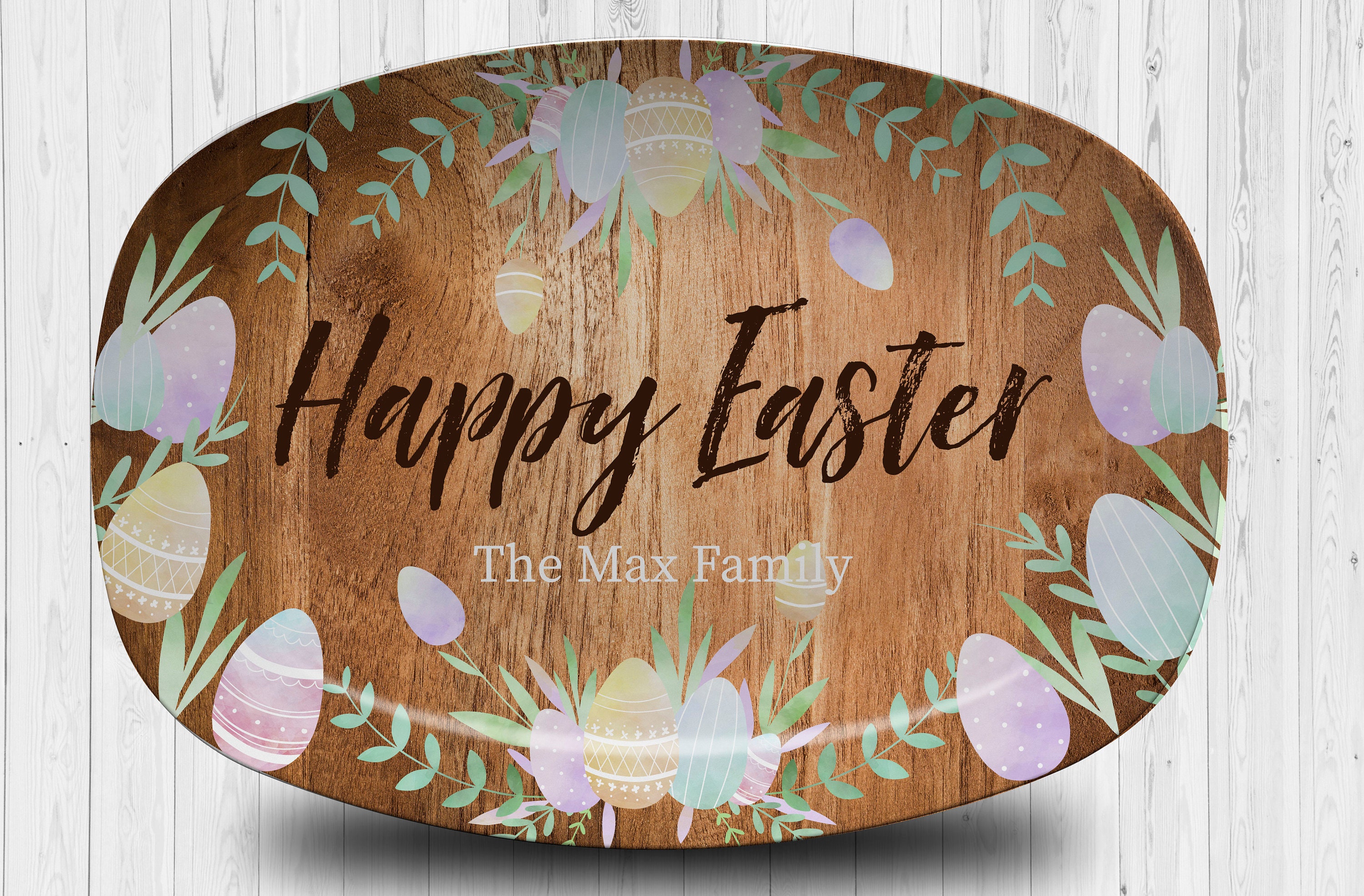 Happy Easter Platter, 10x14 Platter, Easter Holiday Platter, Spring ...