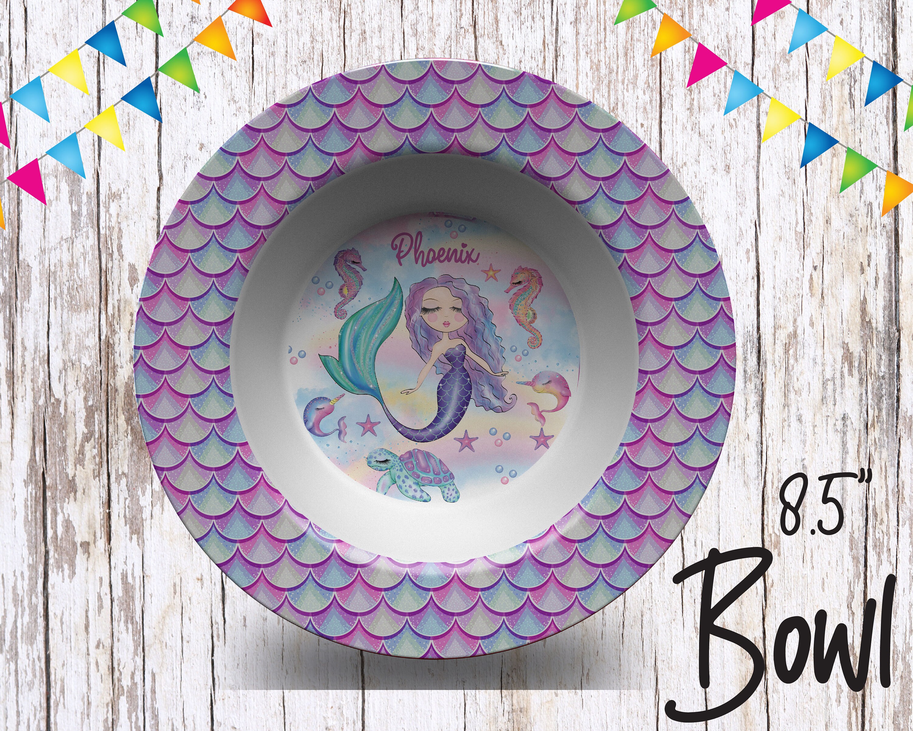 Personalized Mermaid Plate/custom Plate for Kids/ Mermaid - Etsy