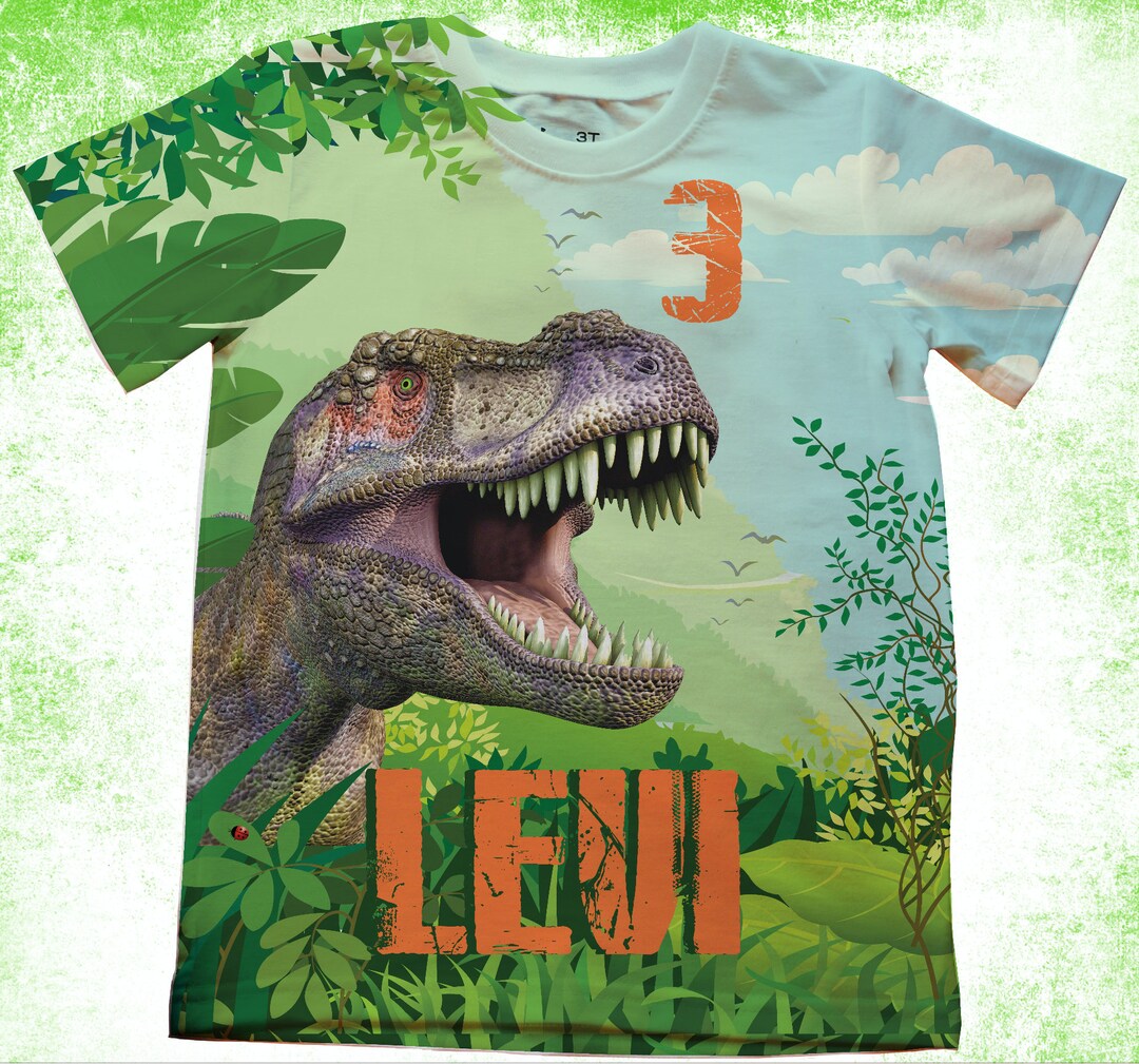 T-rex Birthday Shirt/personalized T-rex Party T-shirts/tyrannosaurus ...