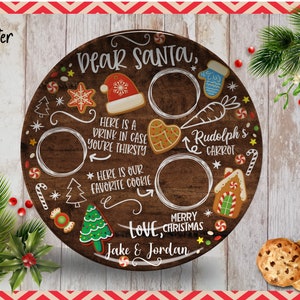 Cookies for Santa/personalized Santa Cookie Platter/kids Holidaycookie ...
