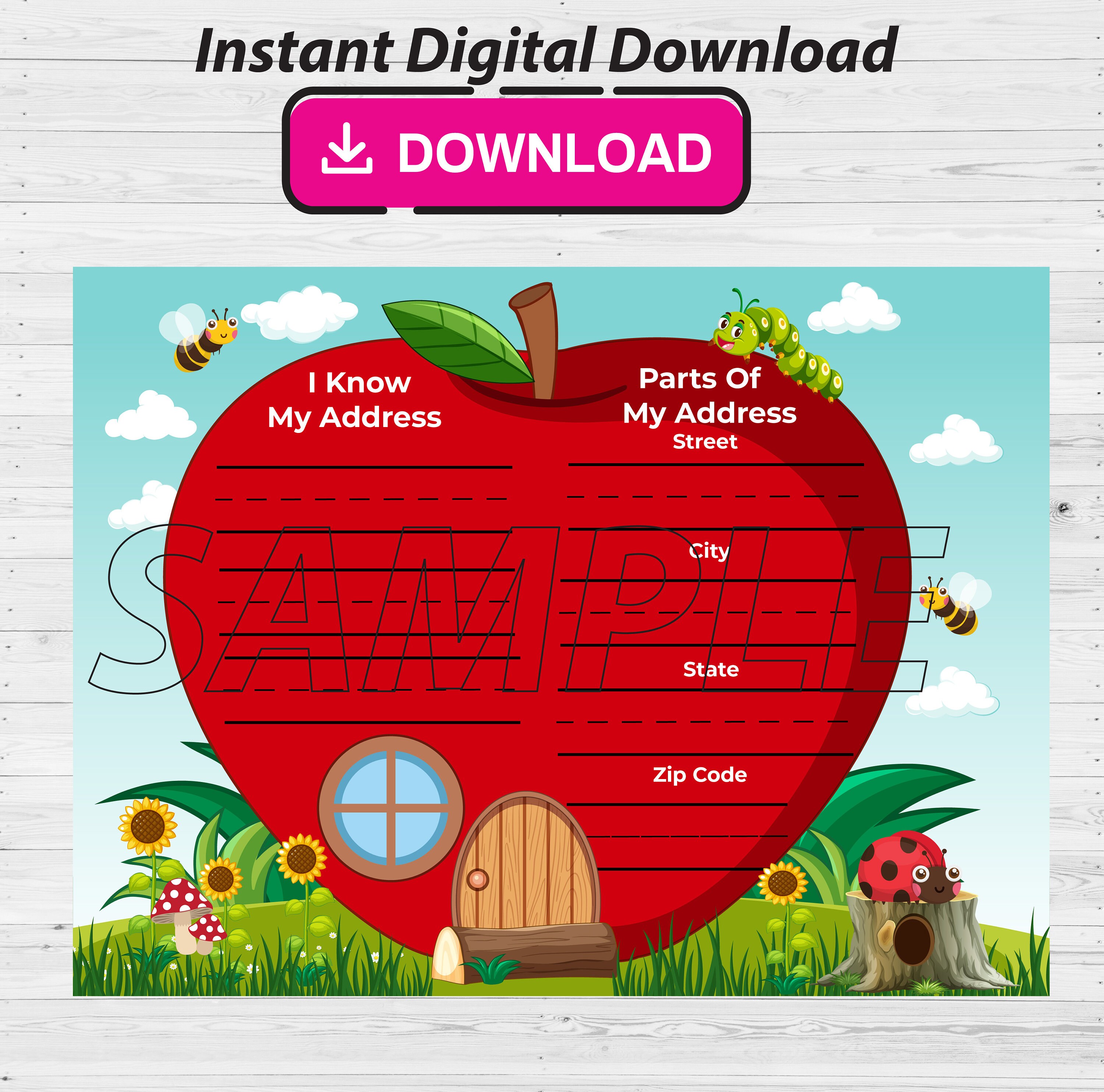 Address Writing Practice Worksheet,homeschool Printable, Educational ...
