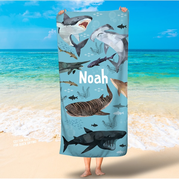 Shark Towel - Etsy