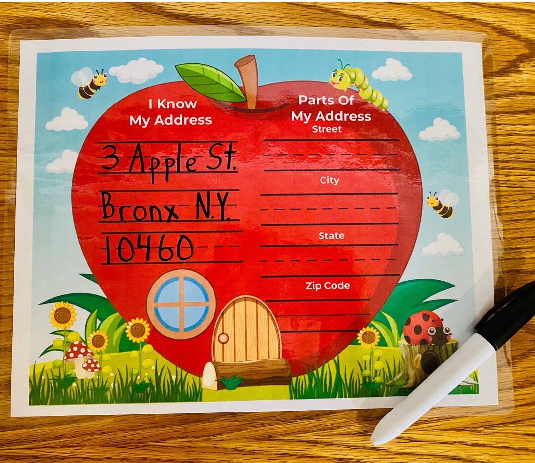 Address Writing Practice Worksheet,homeschool Printable, Educational ...