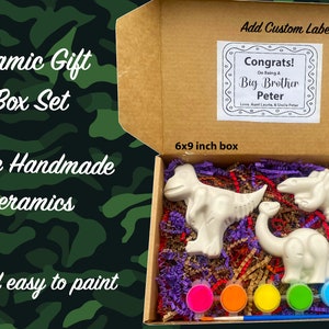 Dinosaur Painting DIY Ceramic Box/arts and Crafts Kit/dino Birthday Box ...