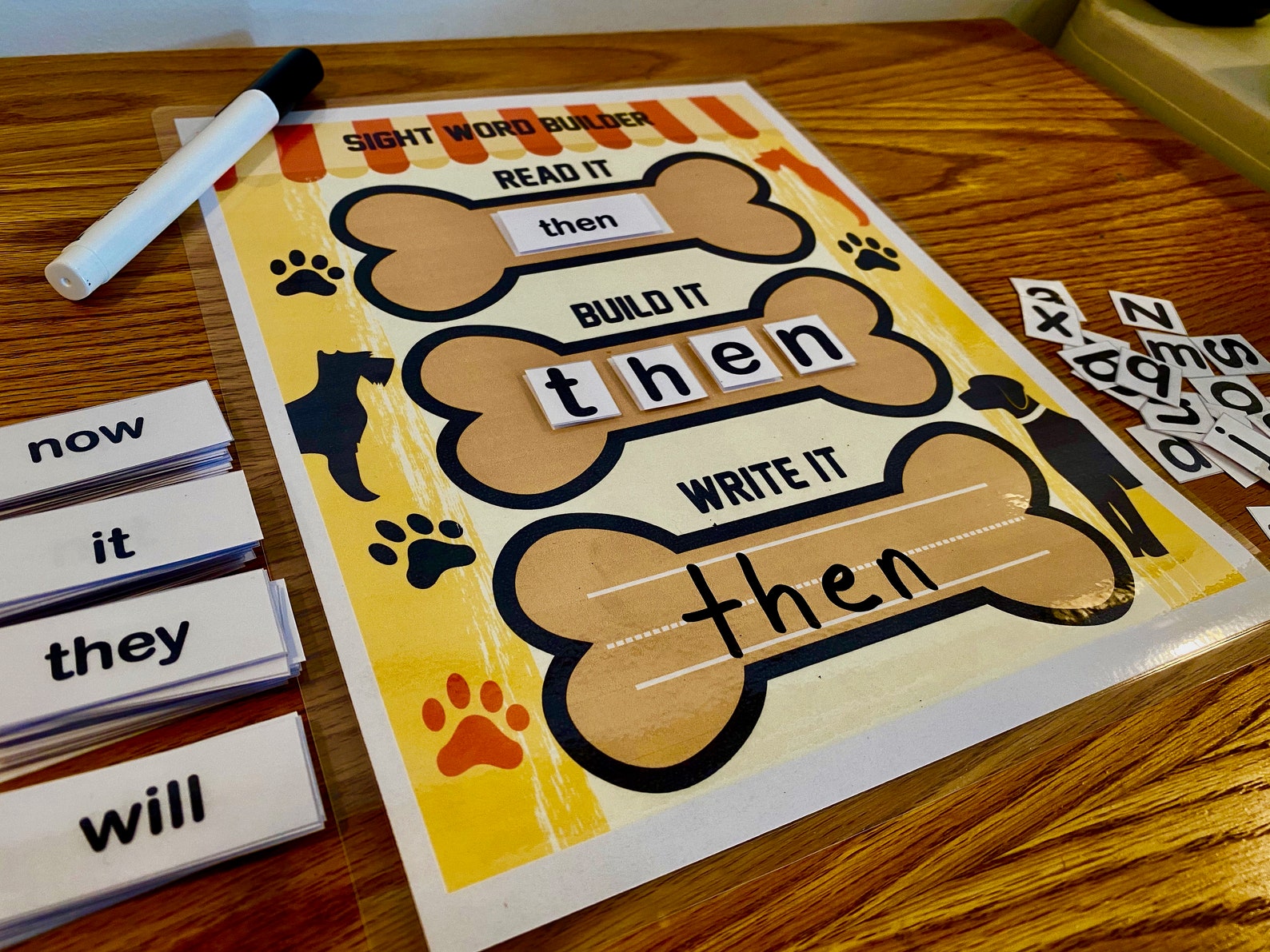 Sight Word Builder, Sight Word Practice, Spelling Game Printable, Learn ...