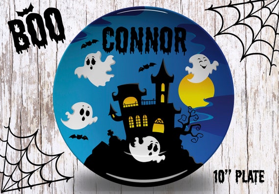 Personalized Halloween Plate Kids Halloween Ghost Plate | Etsy