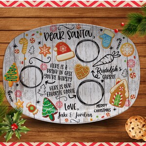 Cookies for Santa/personalized Santa Cookie Platter/kids Holidaycookie ...
