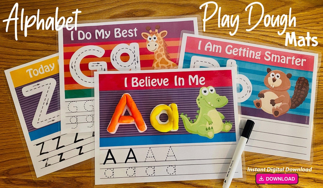 Alphabet Tracing Printable, Alphabet Clay Mats, Writing Practice ...