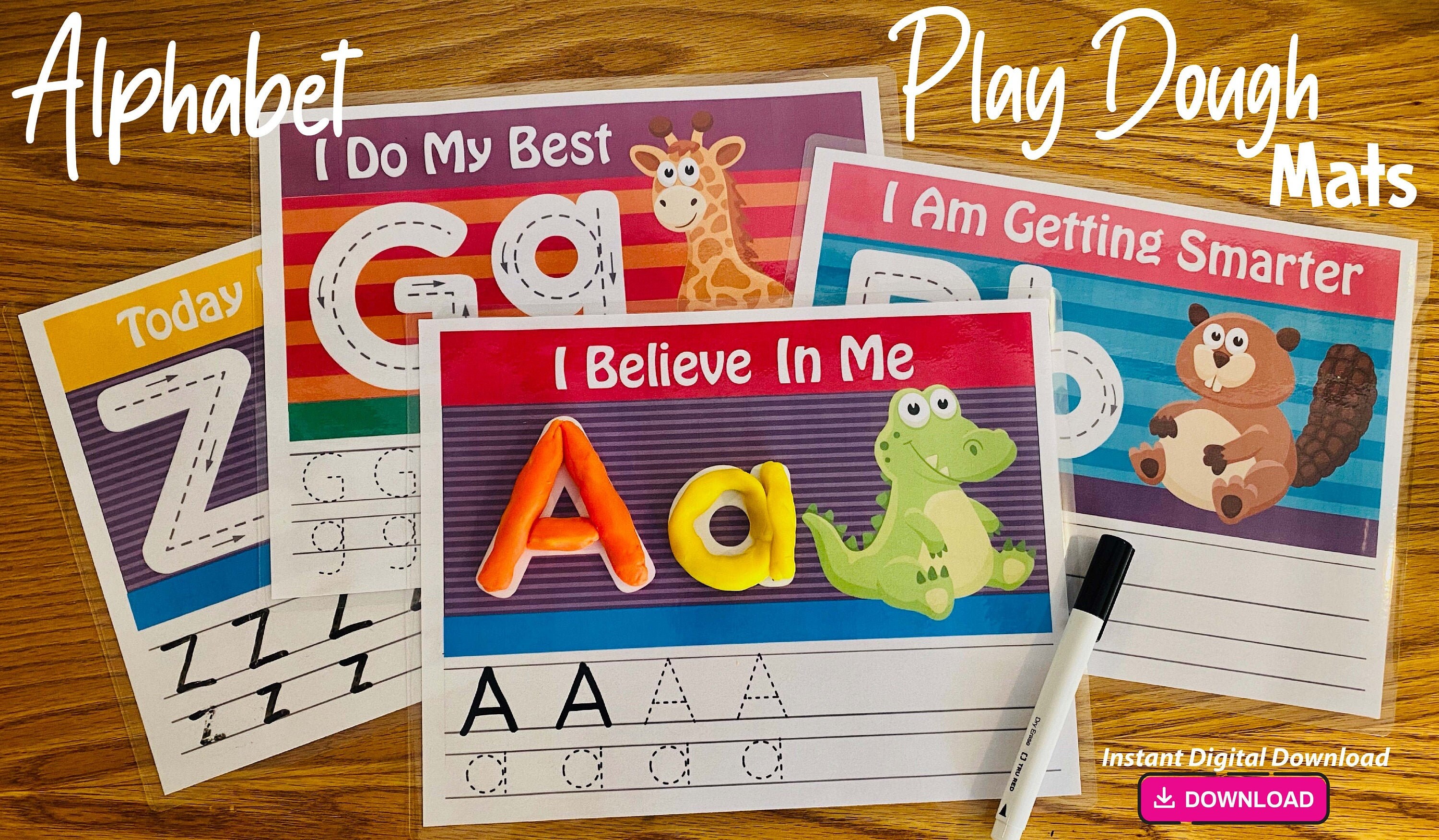 Alphabet Tracing Printable Alphabet Clay Mats Writing - Etsy